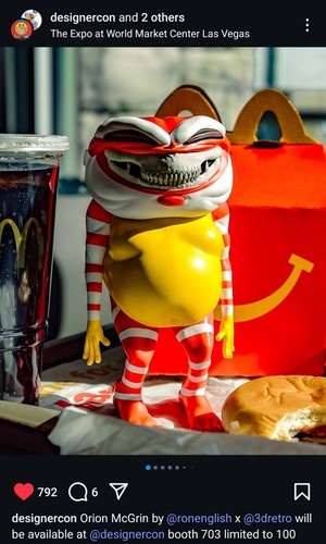 DCON 2024 RON ENGLISH Orion Grin McDonalds LE 100 DesignerCon EXCLUSIVE ...