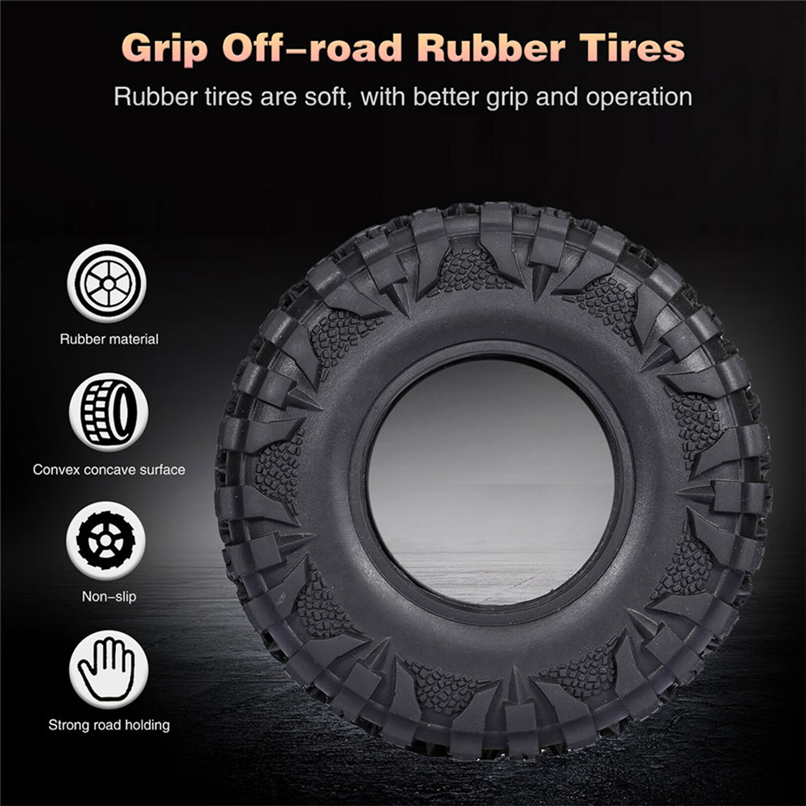 4pcs 2.2 inch Tyre for 1/10 RC Rock Crawler Traxxas TRX4 TRX-6 Axial ...