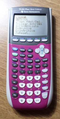 TI 84 Plus Silver Edition Texas Instruments Graphing Calculator P-05100 ...