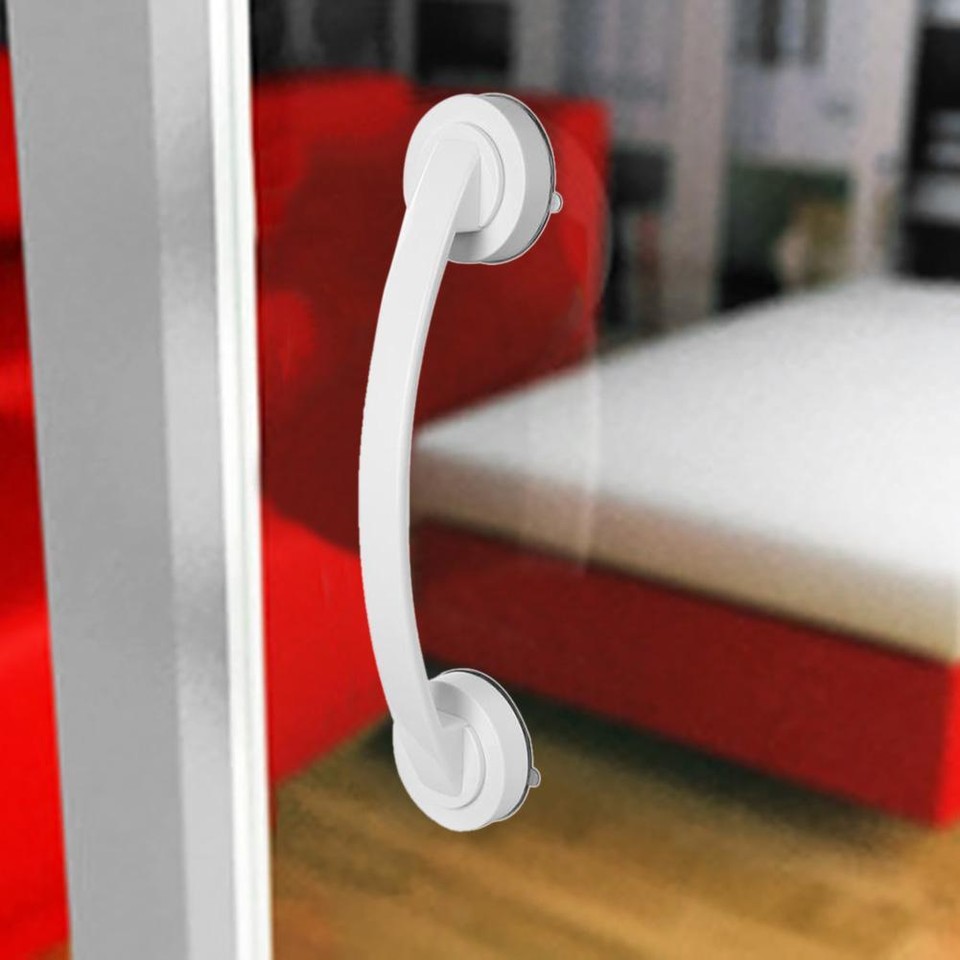 Bathroom Handrail Suction Cup Glass Door Handle Sucker Hand Grip(White ...