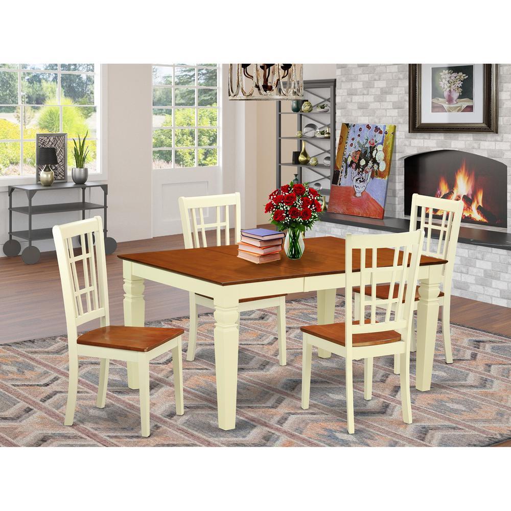5 Pc Dinette set with a Dinning Table and 4 Wood Dining Chairs ... | eBay
