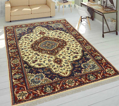 Semi-Antique Home Décor Beige Carpets Hand-Knotted Oriental Area Rugs ...