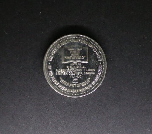 Canada 1977 BC Fort St John Travel Region West Coast Map Dollar Token ...