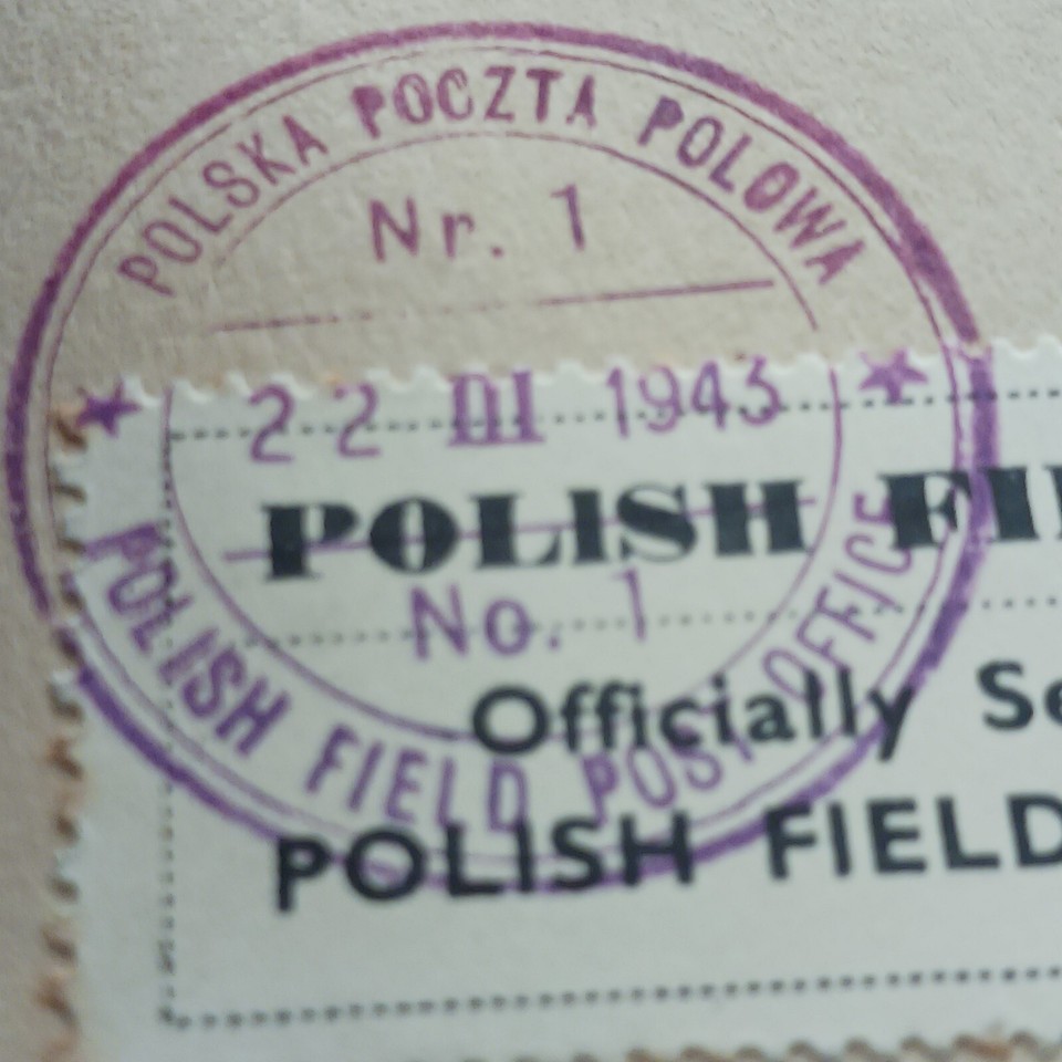 Poland 1943 Gov't In exile In London. Feldpost Label On A Piece (CTO ...