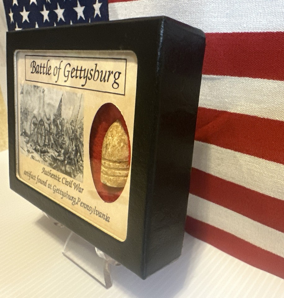 Dropped Civil War Bullet from Gettysburg in Matted Display Case with ...