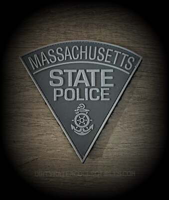 Massachusetts State Police Marine Unit Hook and Loop PVC patch SUBDUED ...