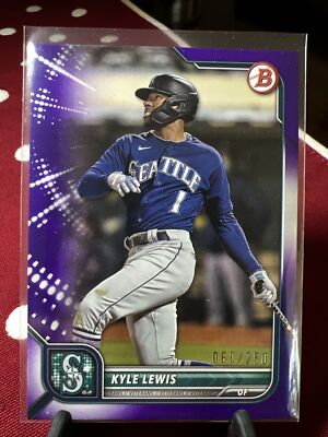 2022 Bowman Paper Kyle Lewis Purple /250 RC Rookie Card - TCCCX RG | eBay