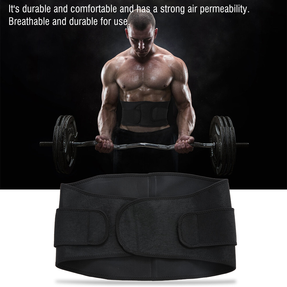 FTD Belt Adjustable Waist Support Brace Fitness Gym Lumbar Back Waist ...