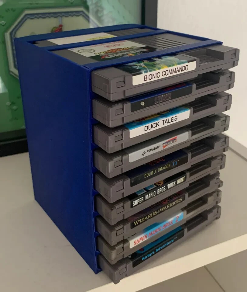 NES Game Cartridge Storage Rack - 5-10 Slots 3D Printed (Choose Your ...