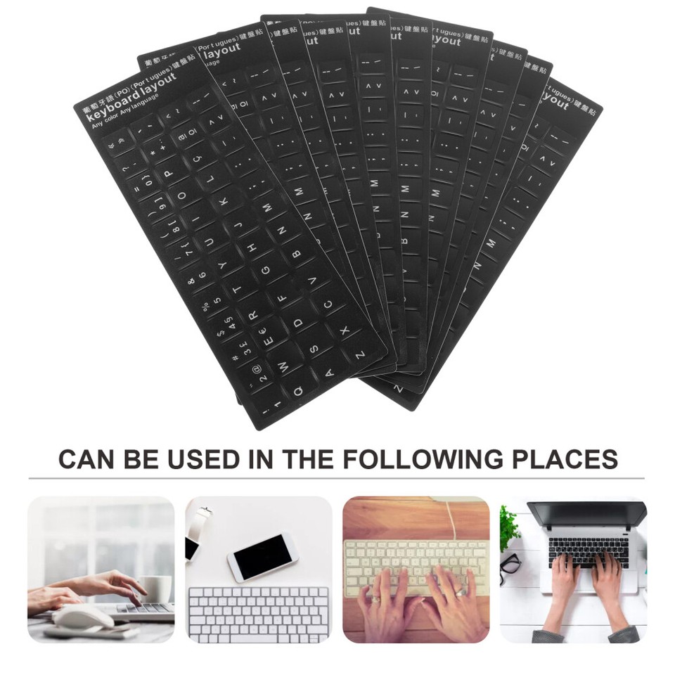 10 Pcs Keyboard Stickers Student Decals Cover for Typing Practice | eBay UK