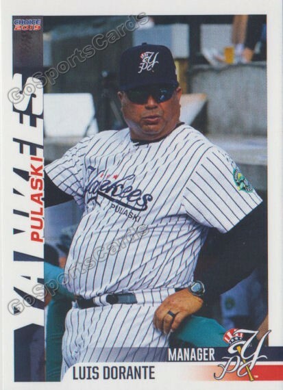 2019 Pulaski Yankees Luis Dorante MGR New York | eBay