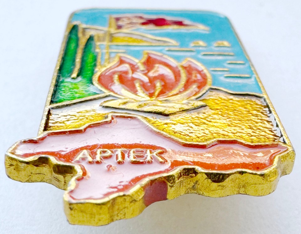 USSR SOVIET PIN BADGE. ARTEK. CRIMEA MAP. CHILDREN PIONEER CENTER ...