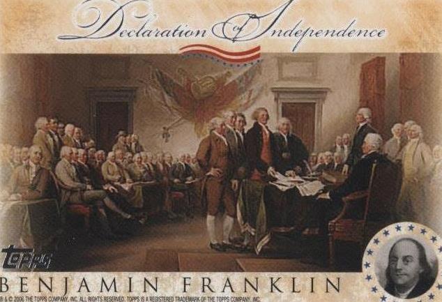 2006 Topps - Declaration of Independence Benjamin Franklin for sale ...