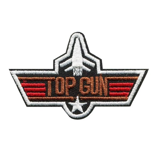 Top Gun Embroidered Iron On Patch Aviation Pilot Badge | eBay