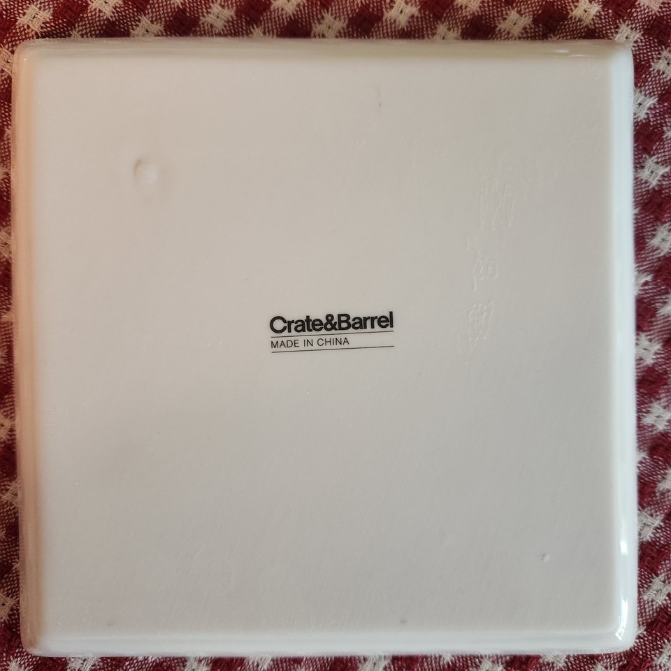Crate & Barrel (Set of 6) 5 3/4" Square Road Trip Plates (Appetizer ...