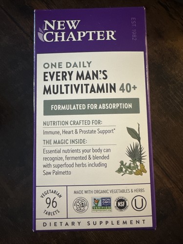 New Chapter One Daily Every Man's Multivitamin 40+ Dietary Supplement ...