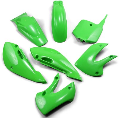 UFO Full Body Replacement Plastic Kit KX Green For Kawasaki KLX 110 ...