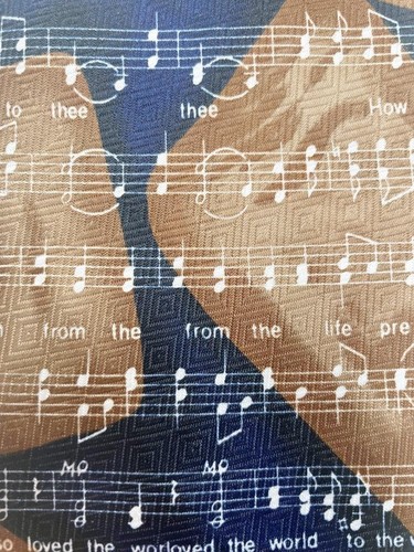 A ROGER NAVY MULTI BECAUSE HE LIVES MADE IN KOREA POLYESTER NECKTIE TIE ...