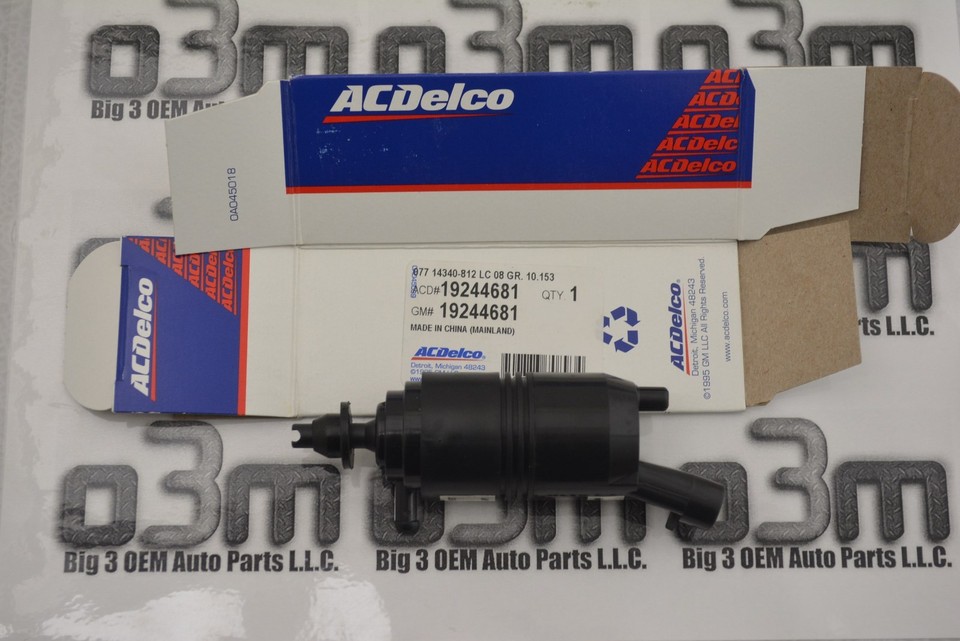 Genuine GM Original Windshield Washer Pump Kit new OEM 19244681 ACDELCO ...