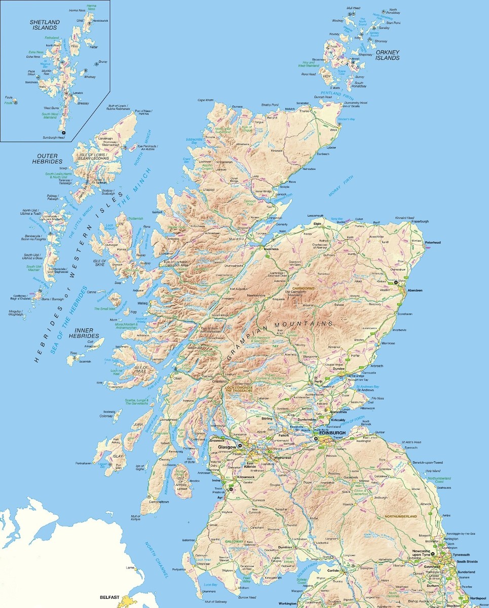 Printable Map Of Scotland