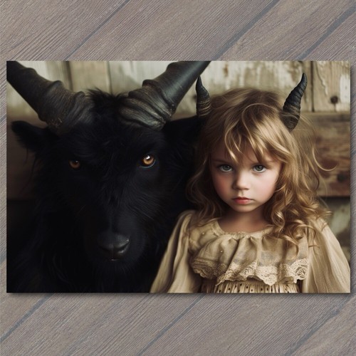 8.5x11" Girl Monster Weird Creepy Imaginary Friend Nightmare Scary ...