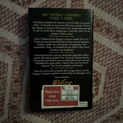 Camp Vamp by John Paragon and Elvira (1997, Mass Market) for sale ...