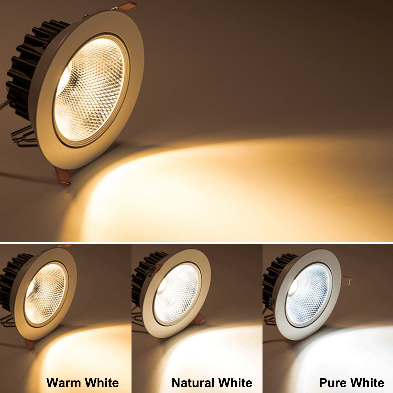 Dimmable/N LED Recessed Ceiling Lamp Adjustable Picture Focus Lights ...