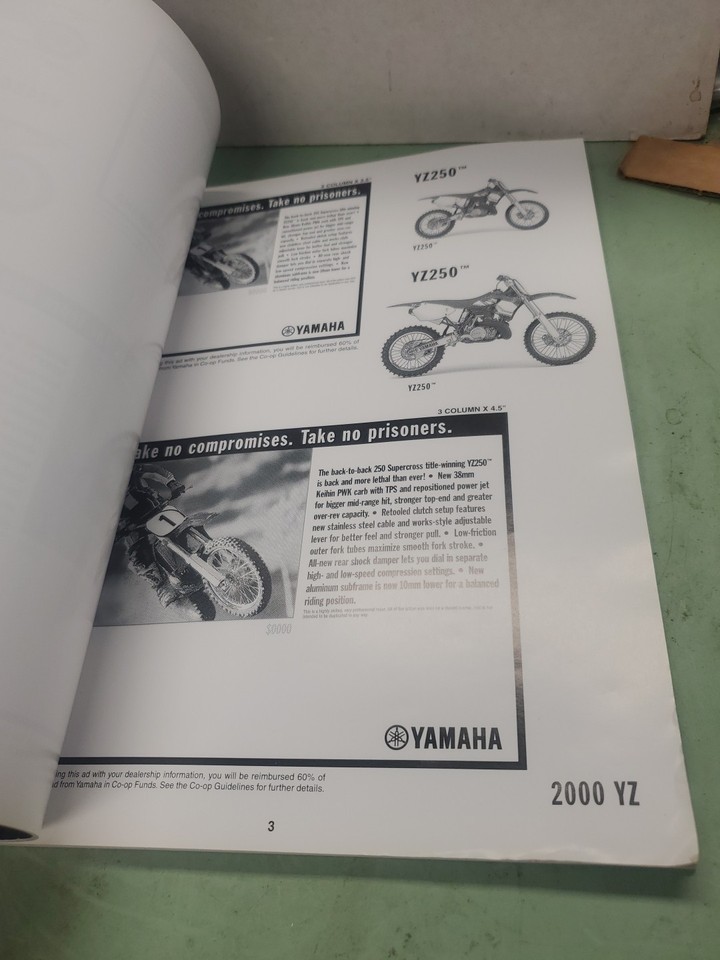 2000 Yamaha Full Line Motorcycle And ATV Advertising Planner Manual ...