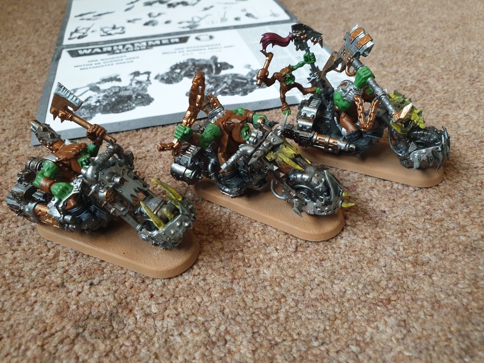 Warhammer 40k Ork X3 Warbikers Mobs | eBay UK