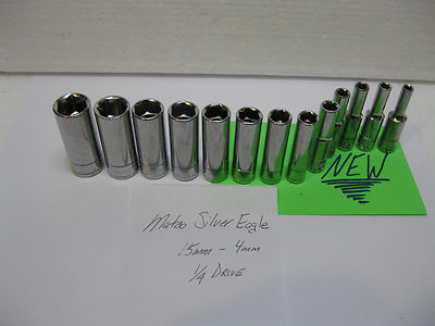 Matco Silver Eagle tools 1/4 drive DEEP sockets sold each NEW! metric ...