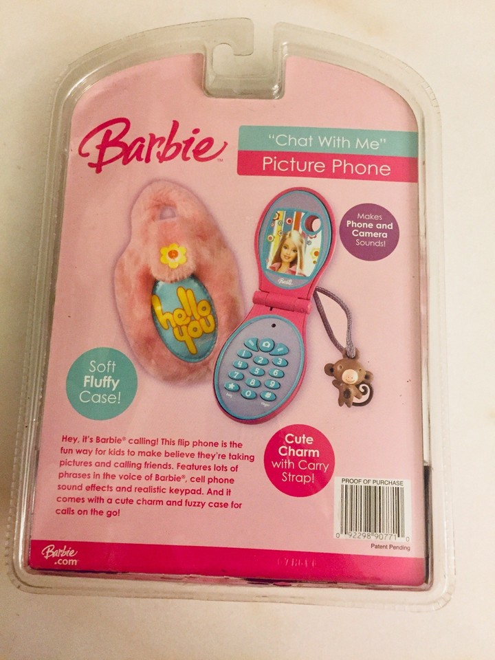 Rare Barbie Mattel “Chat With Me” Picture Phone, Carrying Case, Charm ...