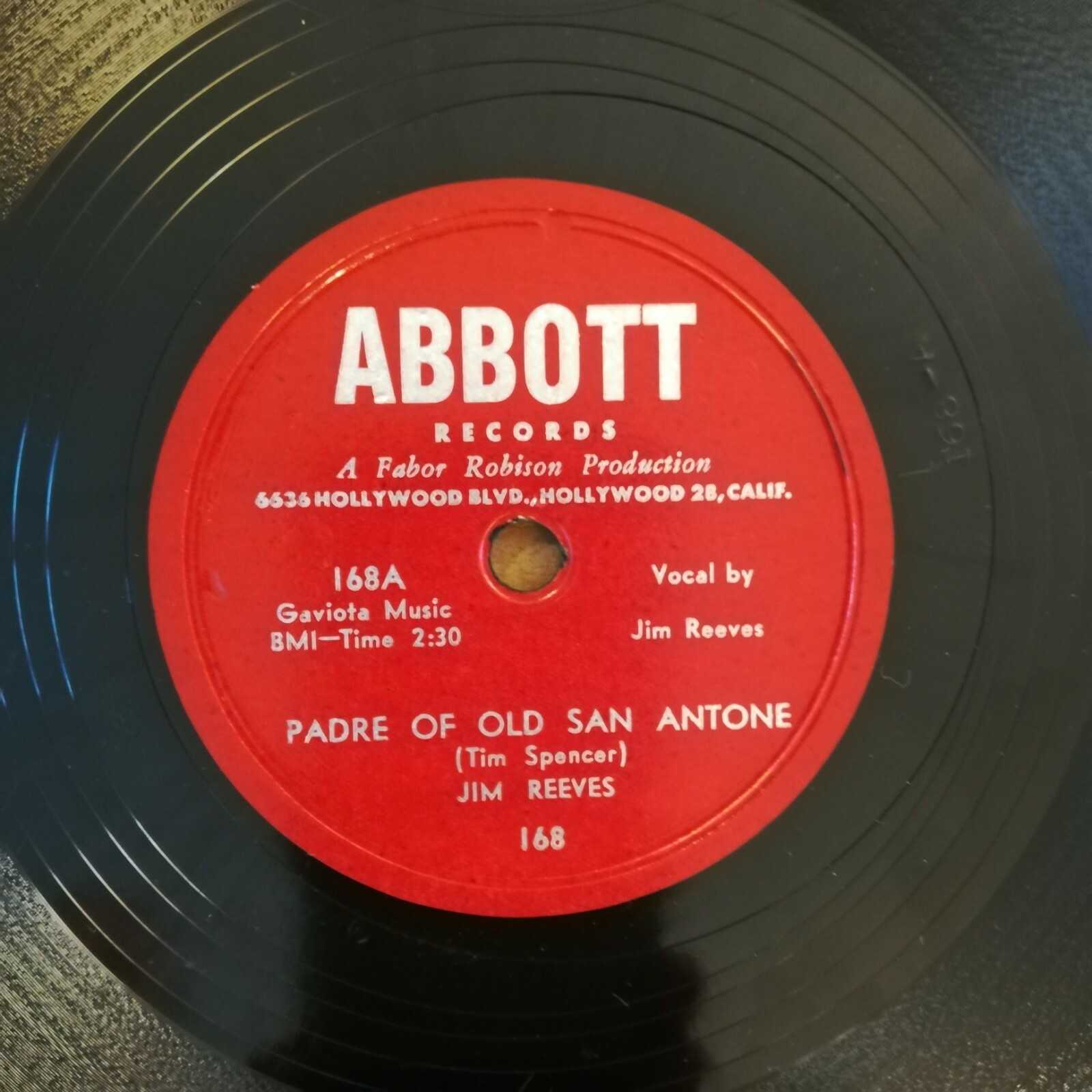 JIM REEVES Padre Of Old San Antone / Mother Went A-Walkin' 1954 78 ...