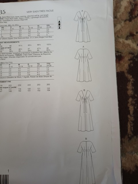 Vogue V1735 16-26 Sewing Pattern Ladies Lounging Dress Kimono Tie Front ...