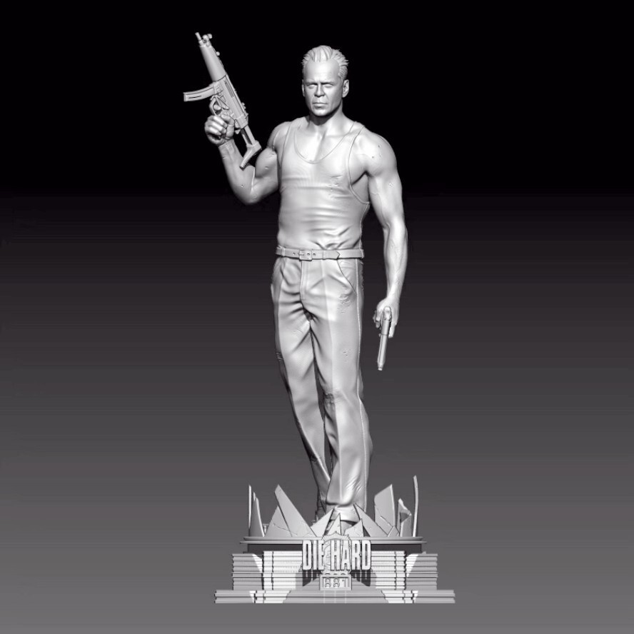 1/18 resin figures model The male shooter with the protagonist of DIE ...