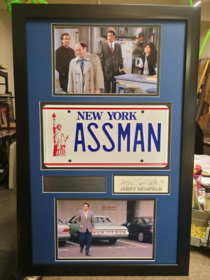 JERRY SEINFELD Signed Kramer ASSMAN Prop Plate 8x10 JSA COA Custom ...