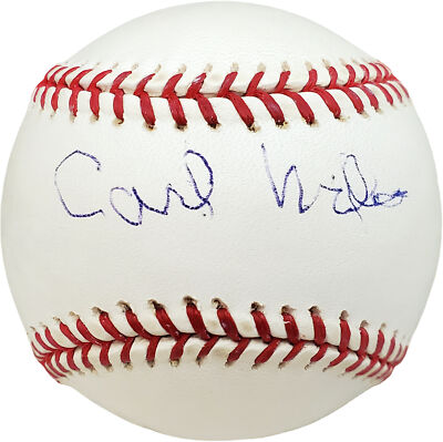 Carl Miles Autographed Signed MLB Baseball Philadelphia A's Beckett ...
