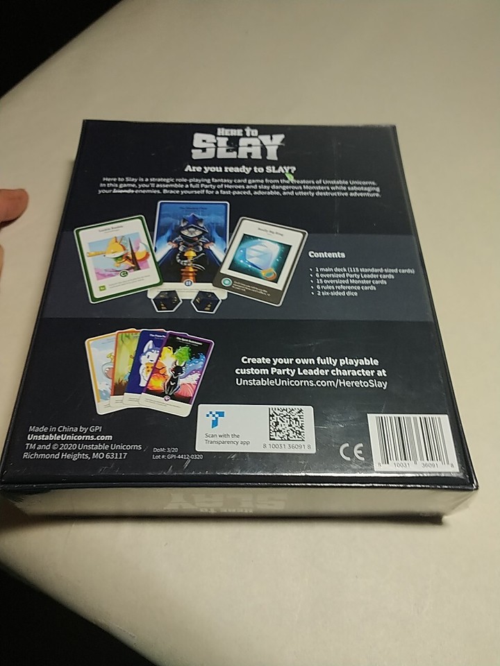 Here to Slay Base Card Game Cards Still Sealed Brand New Sealed ...