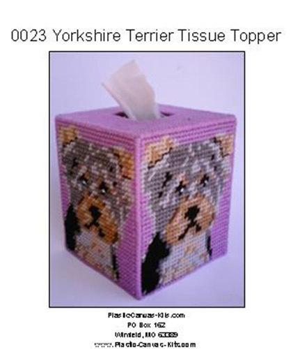 Yorkshire Terrier Dog Tissue Topper-Yorkie-Plastic Canvas Pattern or ...