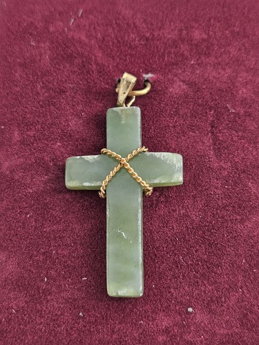 Vintage Genuine Natural Canadian Jade Cross Pendant | eBay