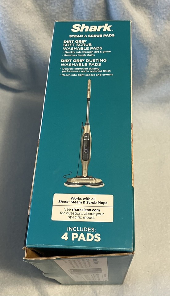 Shark Steam and Scrub Pads Dirt Grip Soft Scrub Dusting Washable New-2 ...