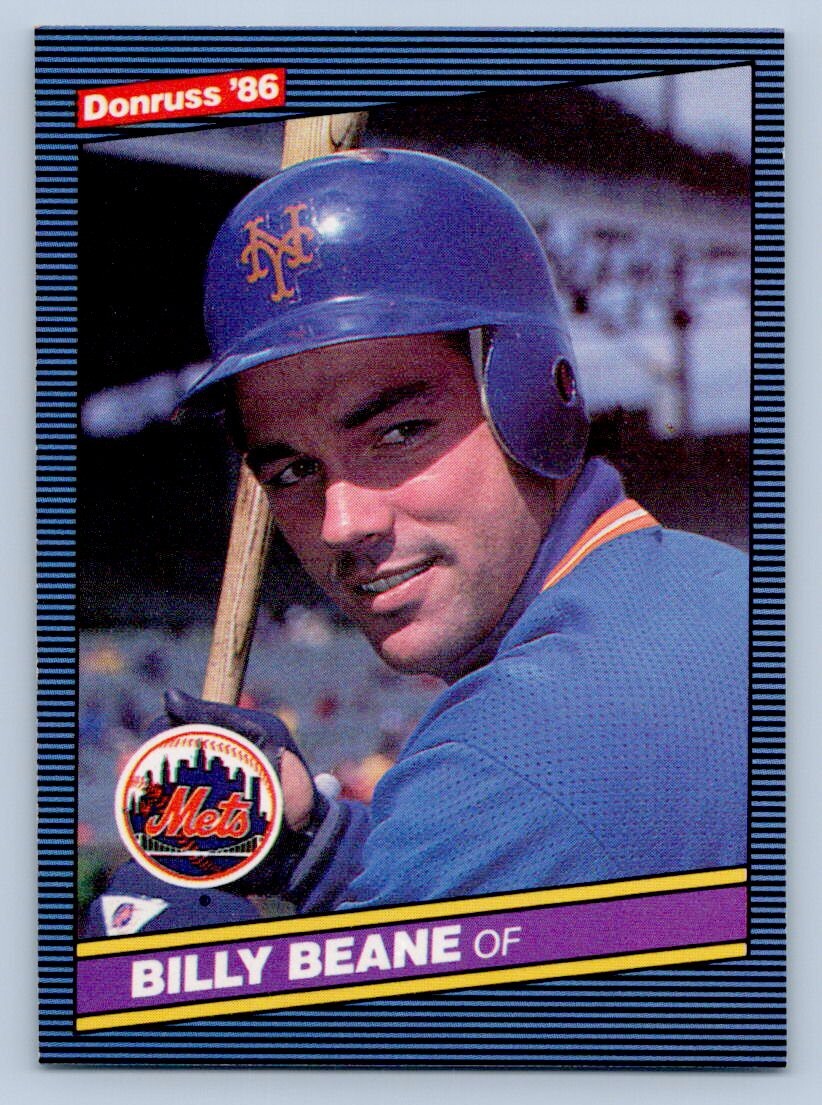 Billy Beane 1986 Donruss Rookie Card RC #647 New York Mets Moneyball | eBay