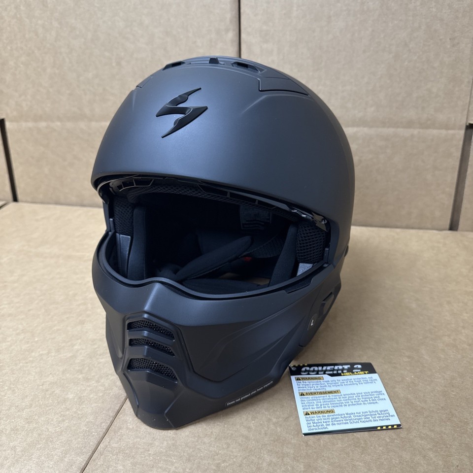 Scorpion Exo Covert Open Face Motorcycle Helmet - Matte Black - Medium ...