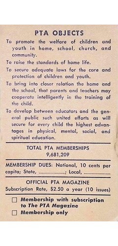 1970 PTA Membership Card M Dodds Attica PA National Congress | eBay