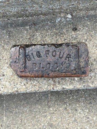 Antique Brick Paver Labeled Big Four Block Historic Ohio Paving Malvern ...