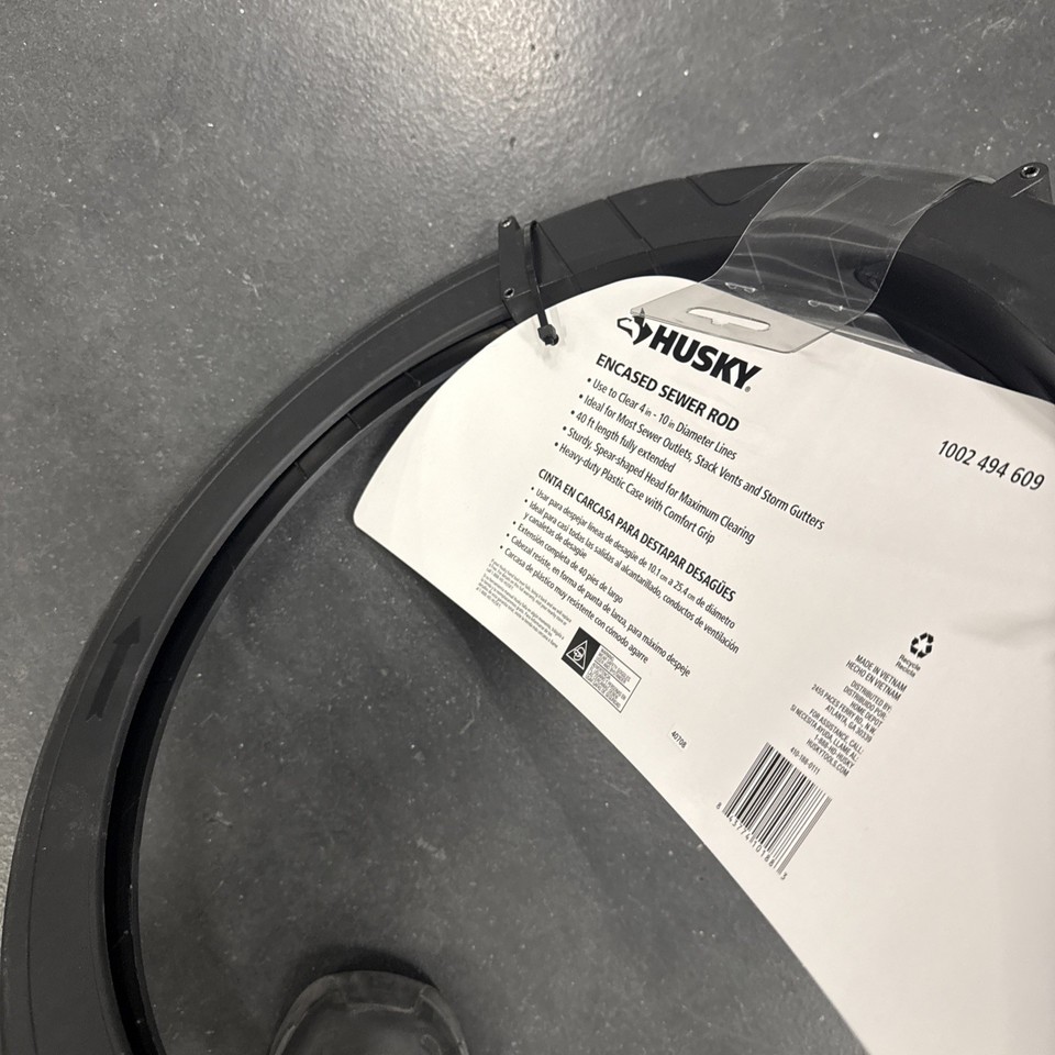 Husky 1002 494 609 Encased Sewer Rod | eBay