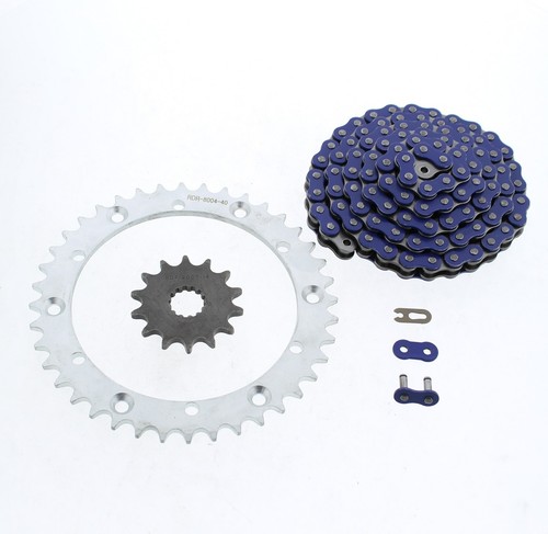 Blue Non O-Ring Chain & Silver Sprockets 14/40 94L for 2001-05 Yamaha ...