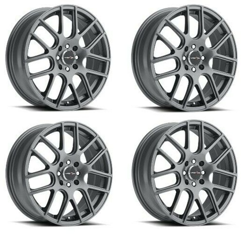 Set 4 17" Vision Street 426H Cross Gunmetal Wheels 17x7.5 5x105 Rims ...