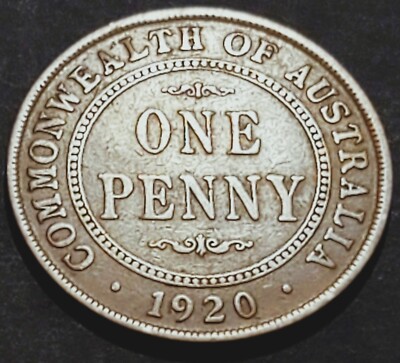 1920 PENNY. EXTREMELY RARE DOT OVER / ABOVE BOTTOM / LOWER SCROLL NICE ...