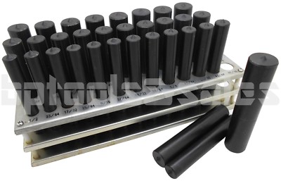 33pc Jumbo Transfer Punch Set 1/2" to 1" Machinist Thread Tool w/ Metal ...