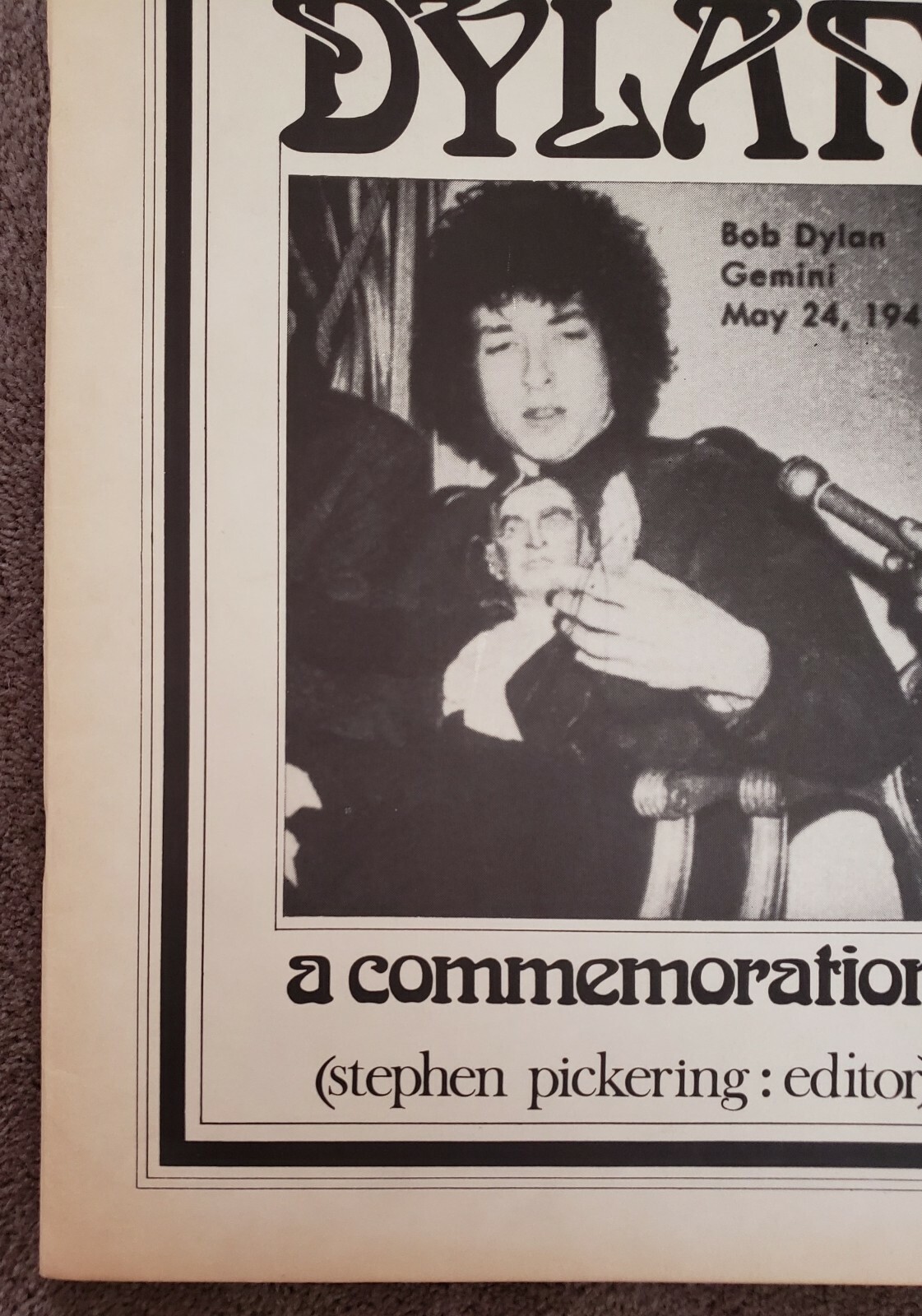 BOB DYLAN - A COMMEMORATION 1971 - Stephen Pickering - SCARCE - 2nd ...